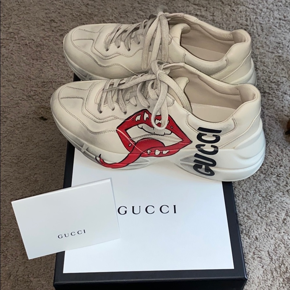 Brand New Gucci Lip Rhyton Sneakers - Gem